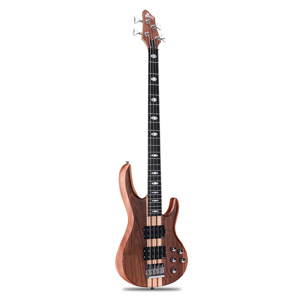 Winzz 4-String Through-Body Bass Guitar – Okoume Body with Walnut Top ...